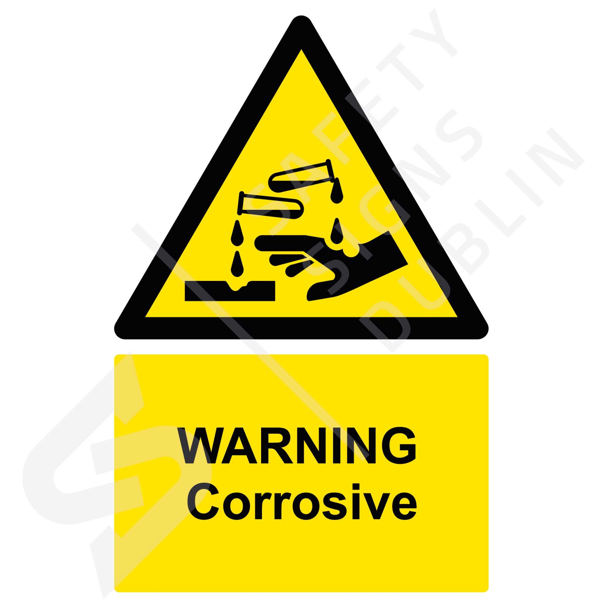 Warning Corrosive W8040 - Safety Signs Dublin