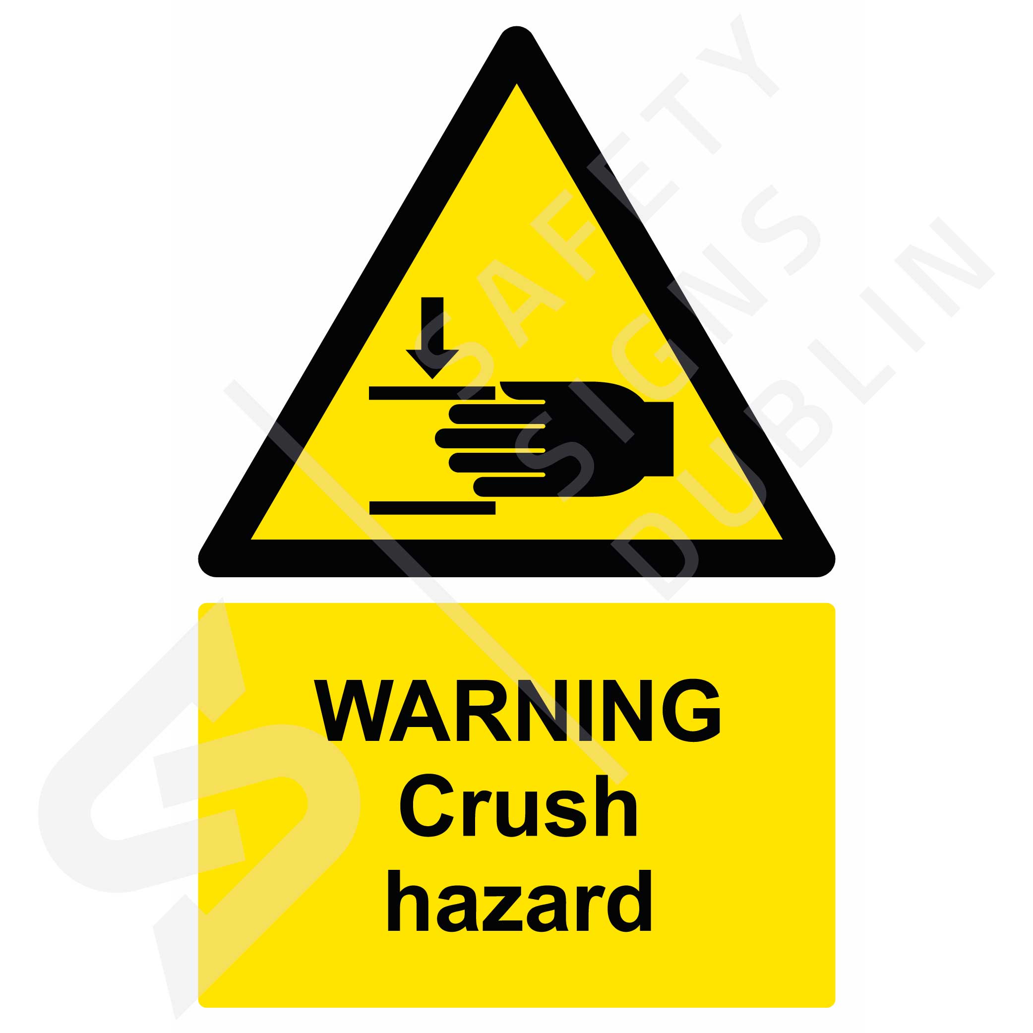Warning Crush hazard_1 W8042 - Safety Signs Dublin