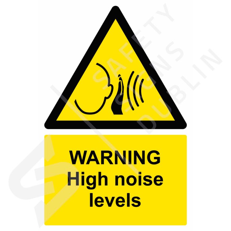 Warning High noise levels W8073 - Safety Signs Dublin