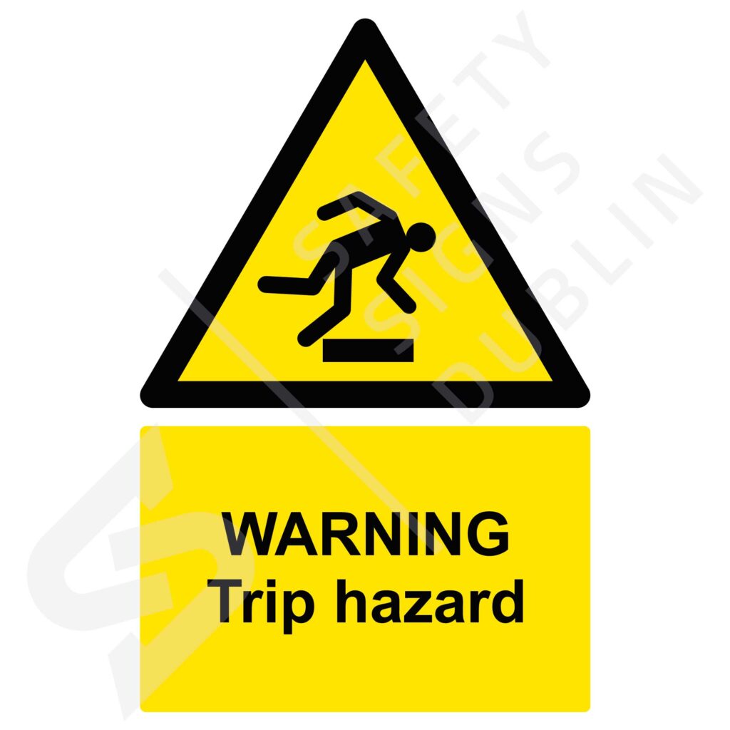 Warning Trip hazard W8134 - Safety Signs Dublin