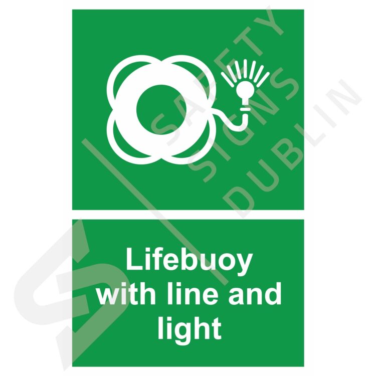 Lifebuoy with line and light S7055 - Safety Signs Dublin