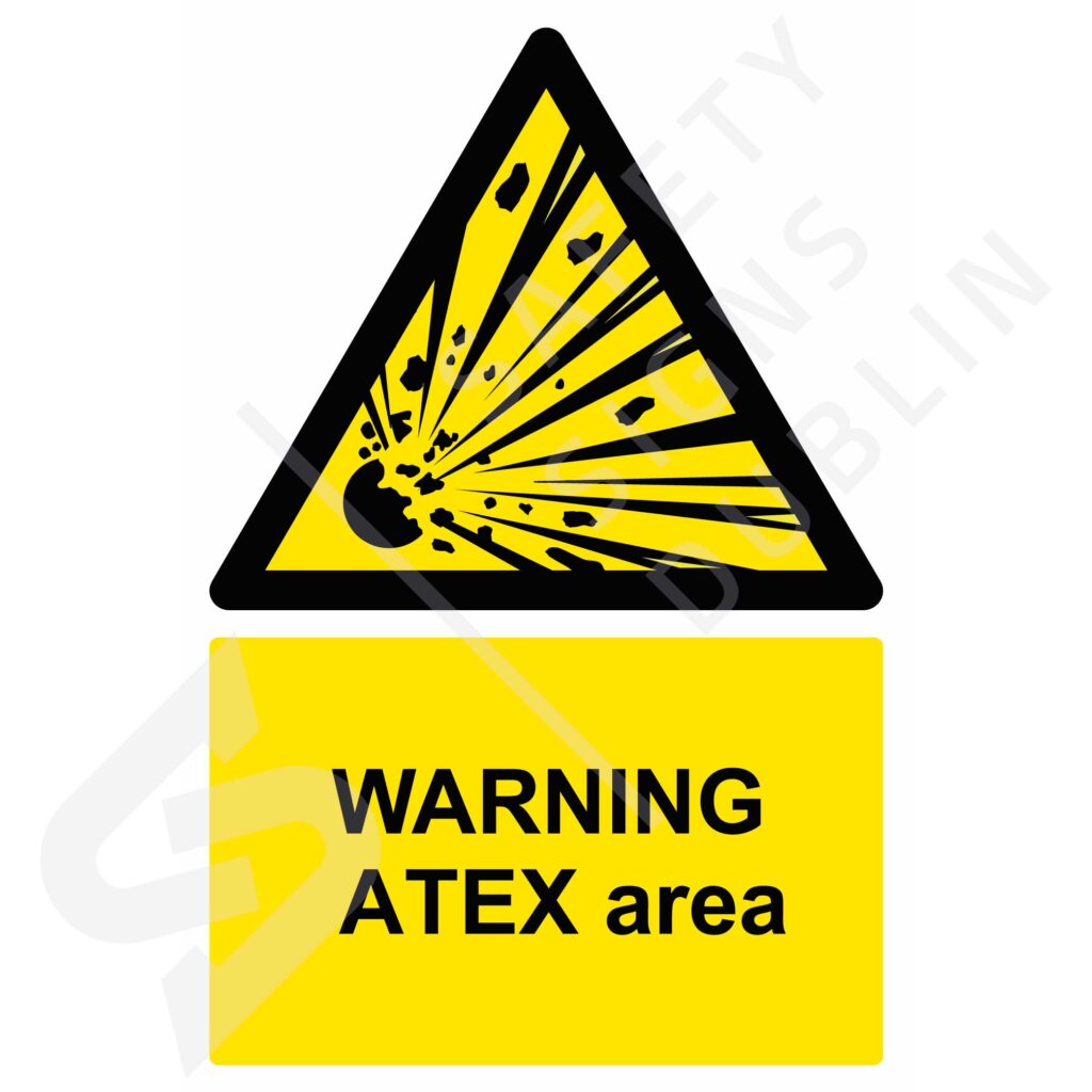 Warning ATEX area W8019 - Safety Signs Dublin
