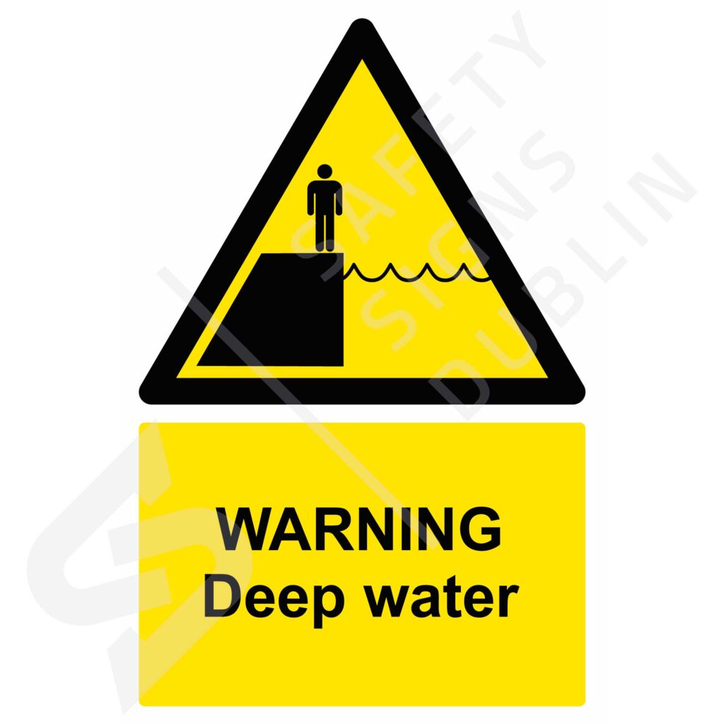 Warning Deep water W8051 - Safety Signs Dublin