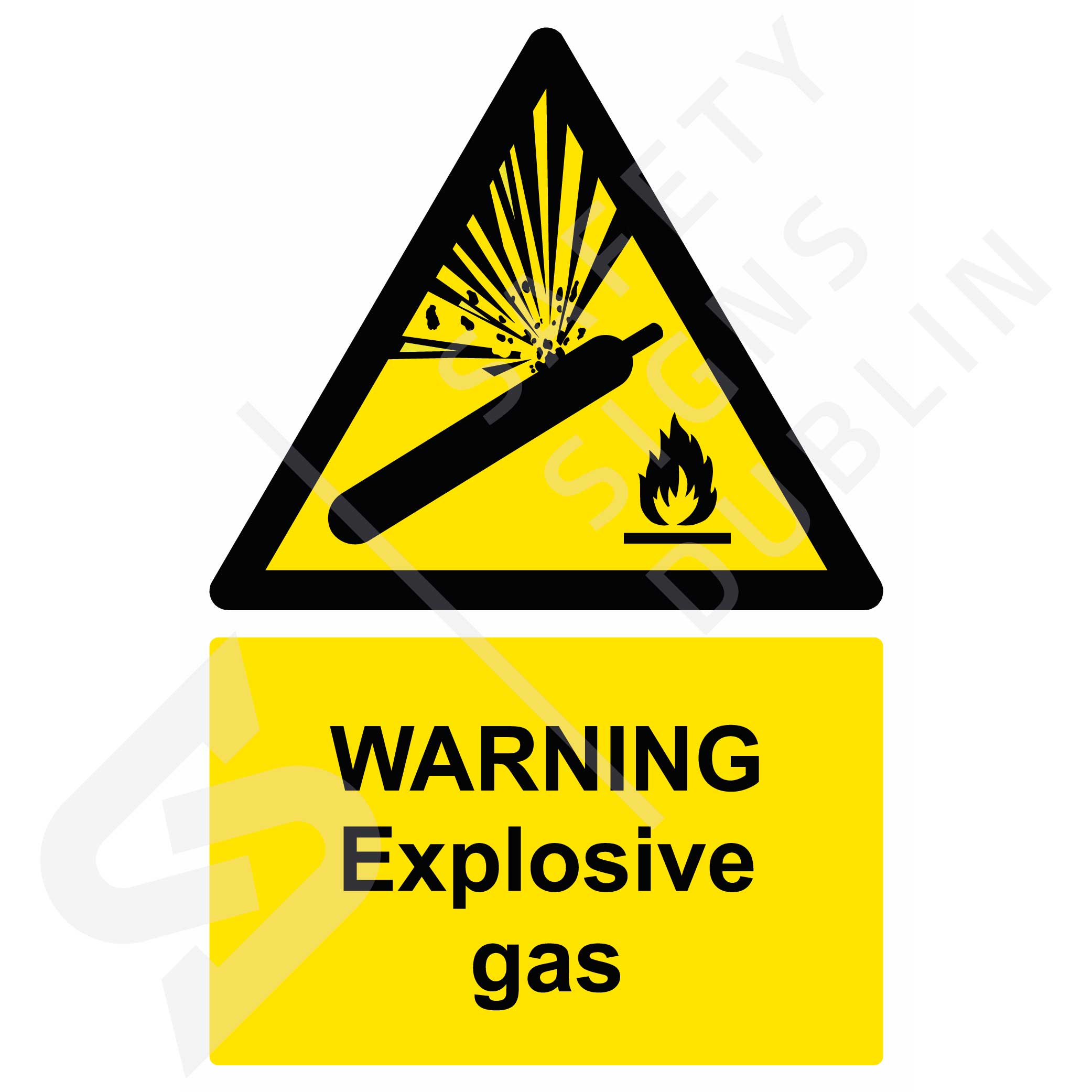 Warning Explosive gas W8059 - Safety Signs Dublin