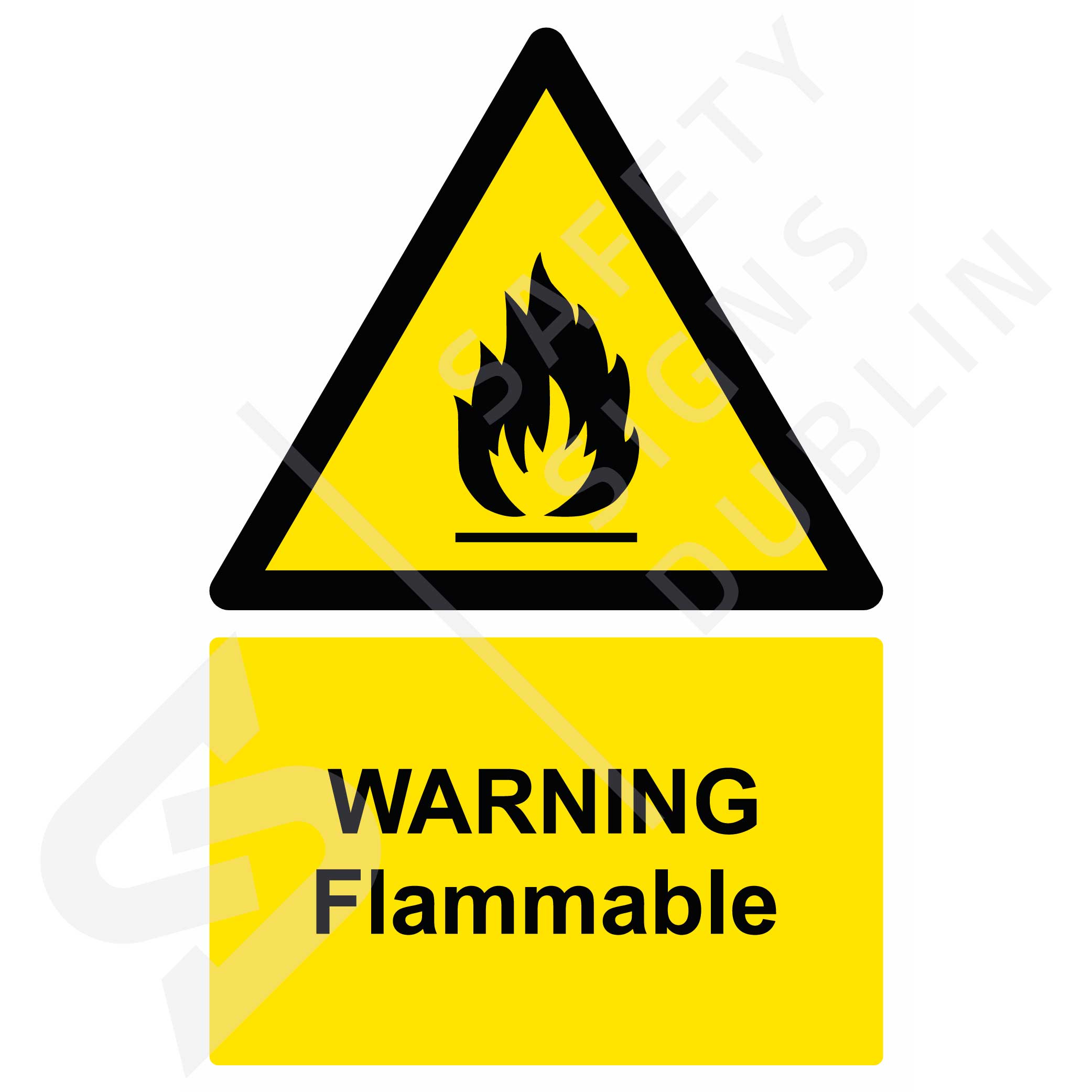 Warning flammable gas W8064 - Safety Signs Dublin