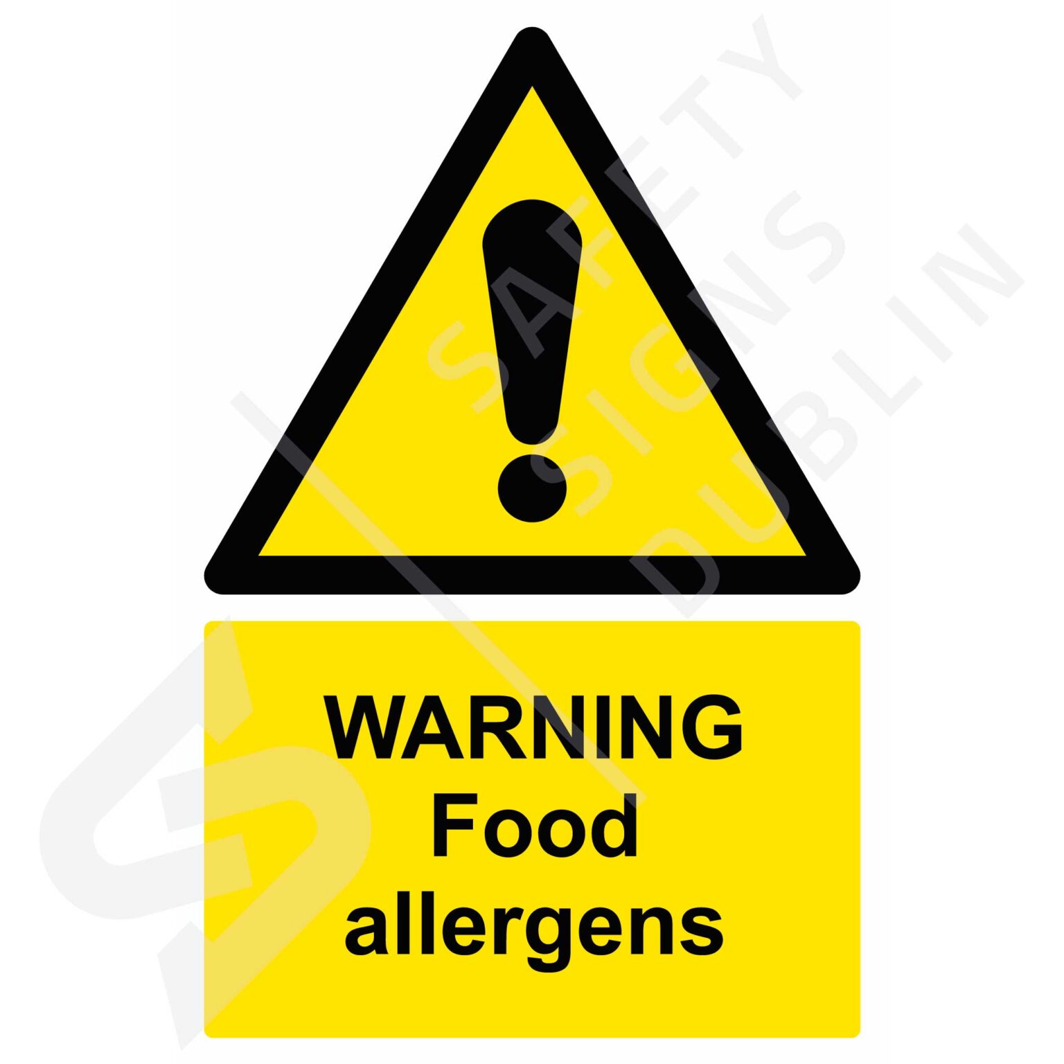 Warning Food Allergens W8066 - Safety Signs Dublin