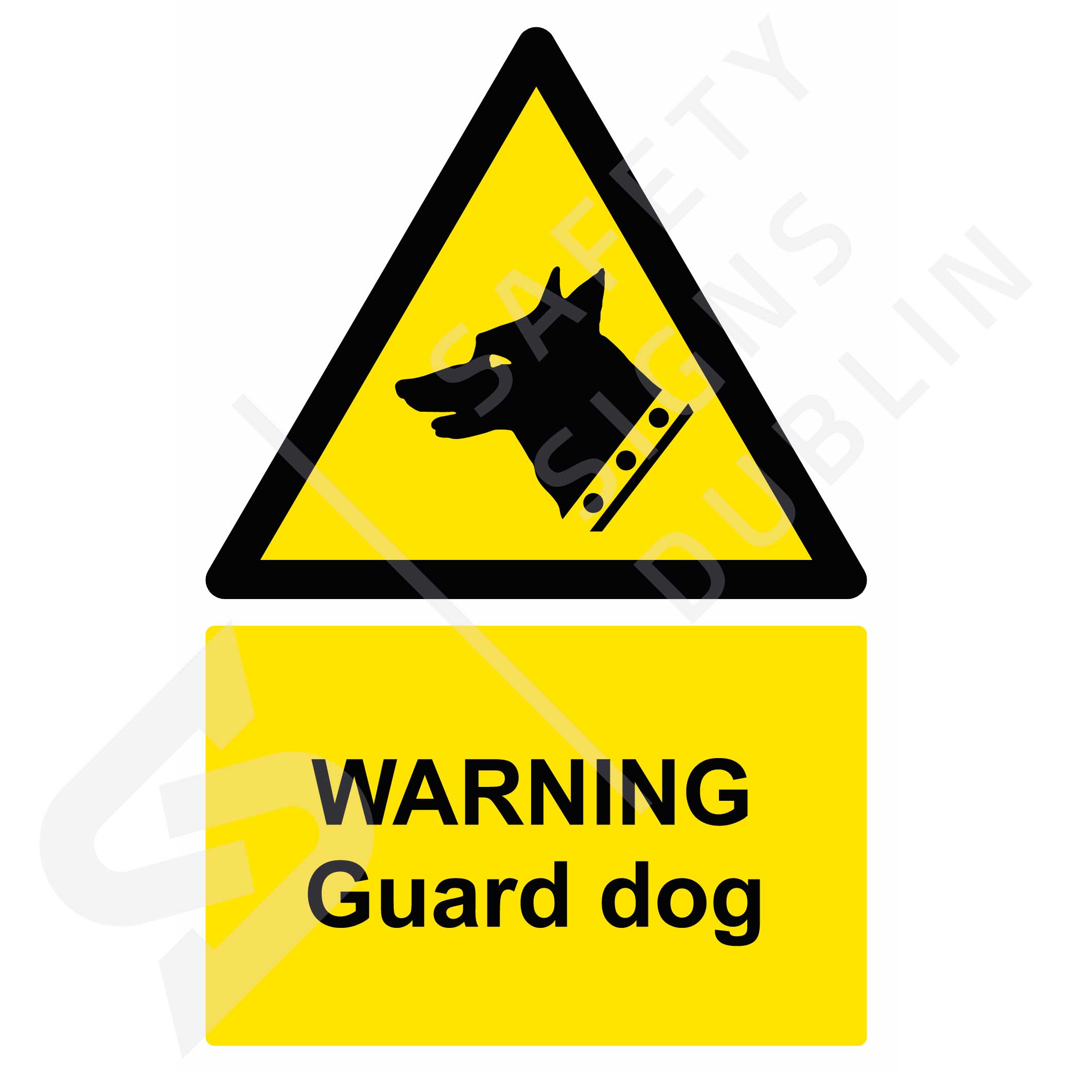 Warning Guard dog W8069 - Safety Signs Dublin