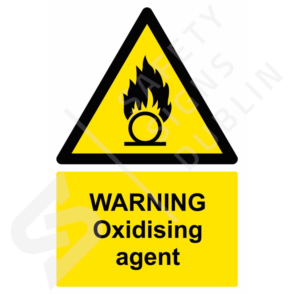 Warning Oxidising agent W8109 - Safety Signs Dublin
