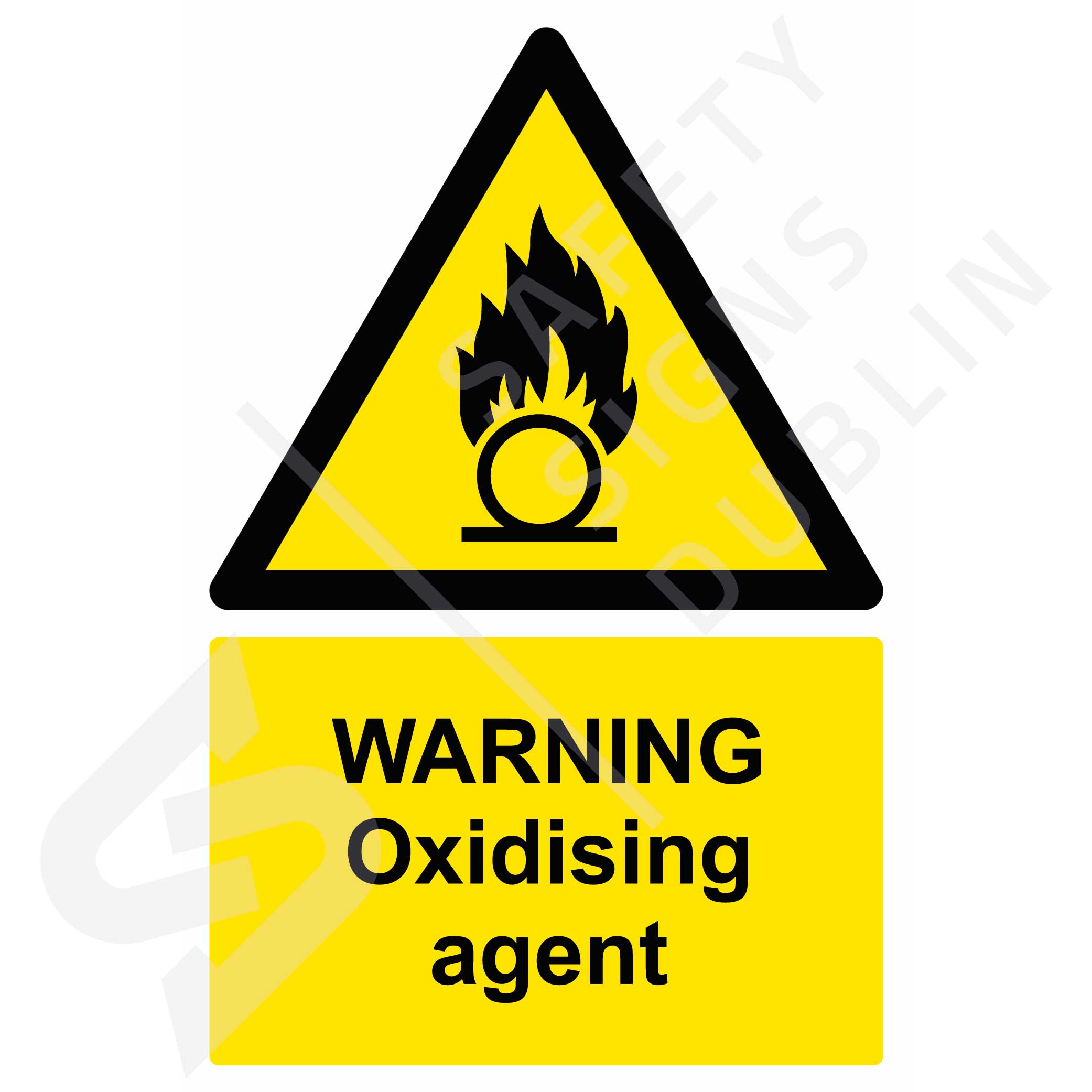 Warning Oxidising agent W8109 - Safety Signs Dublin