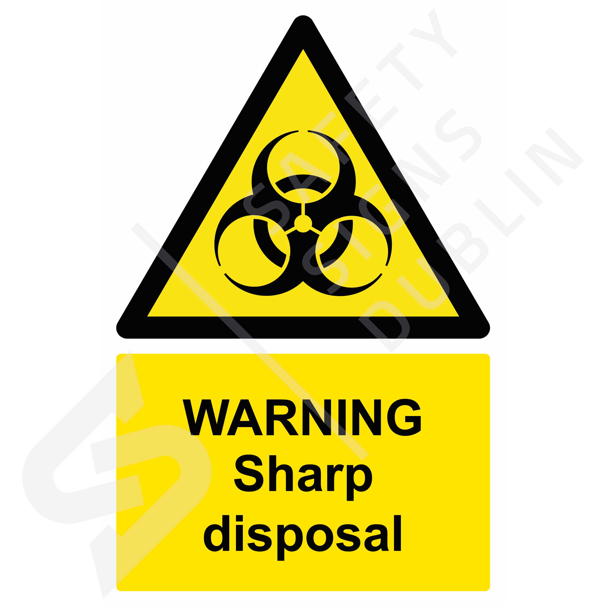 Warning Sharp Disposal W8117 - Safety Signs Dublin