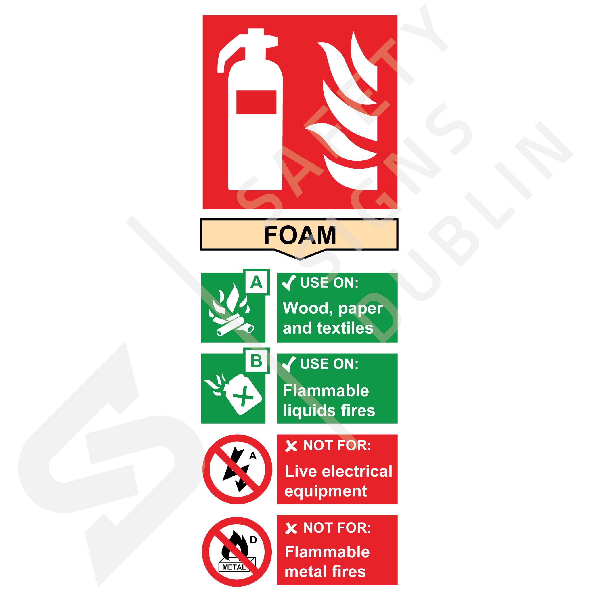 Foam F1025 - Safety Signs Dublin