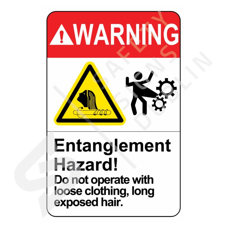 Warning Entanglement Hazard! W8156 - Safety Signs Dublin