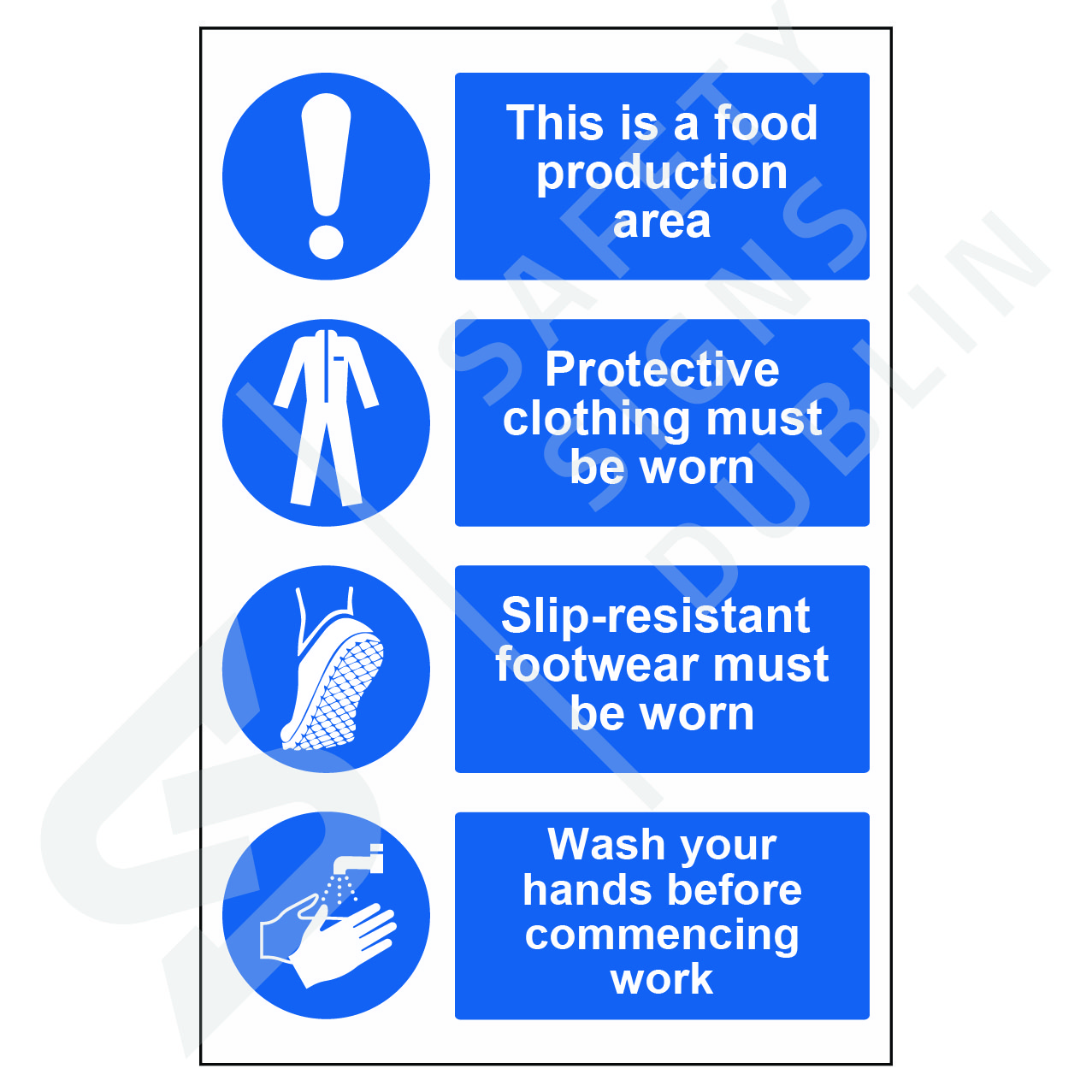 Food Production Area FS3098 - Safety Signs Dublin